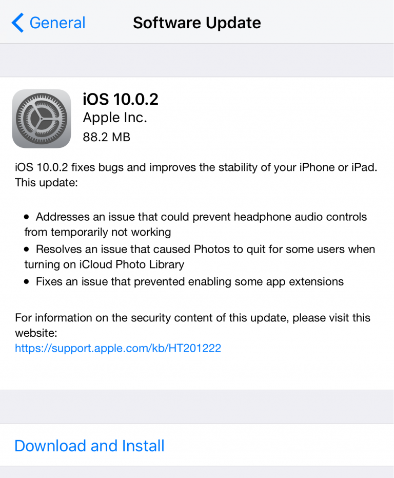 Apple releases iOS 10.0.2 with bug fixes for audio controls, Photos app ...
