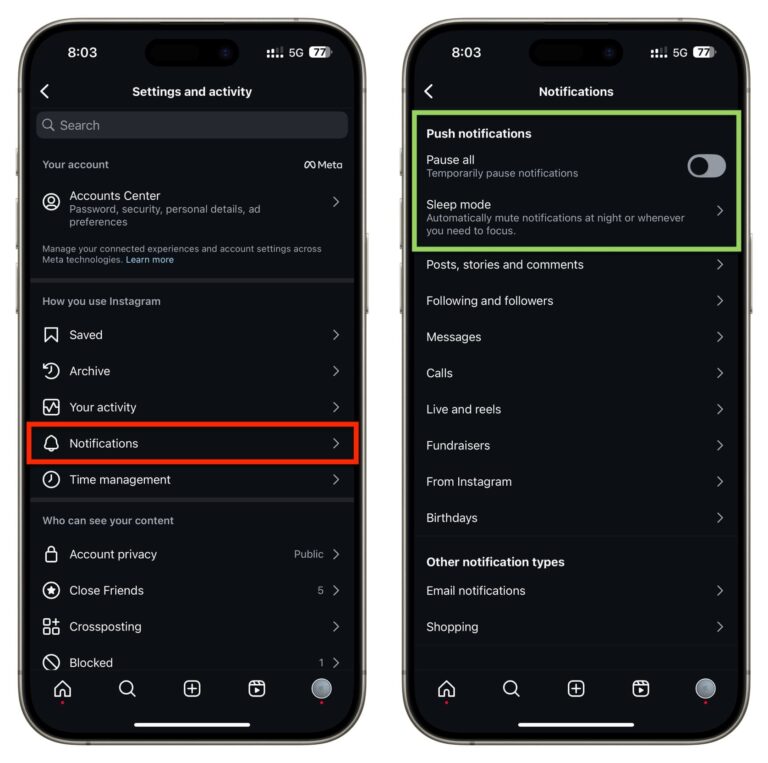 How to fix no new Instagram message notifications on iPhone